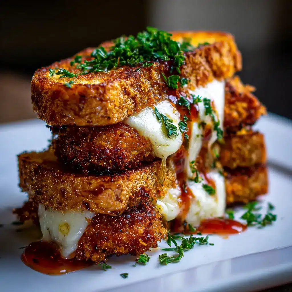 Amazing 30-Minute Crispy Chicken Parmesan Stuffed Toast