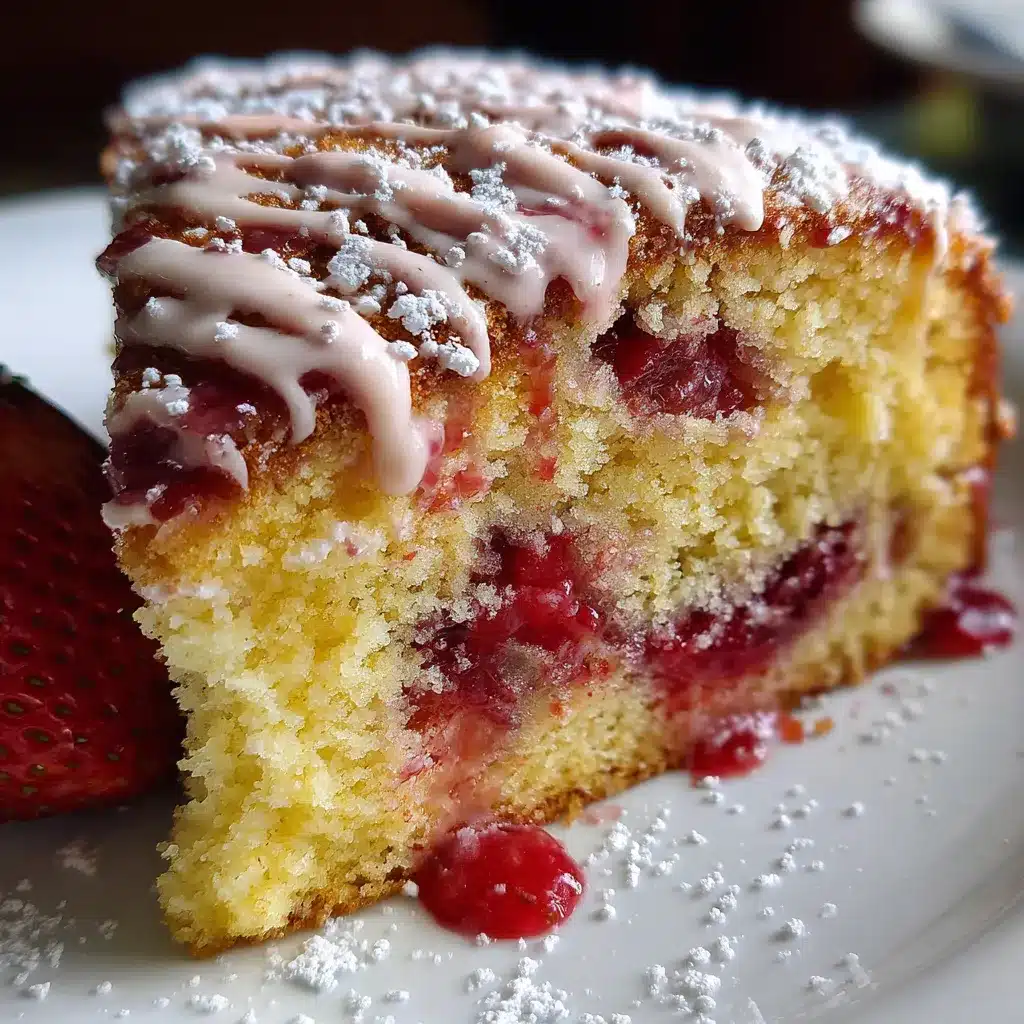 Quick & Tasty Strawberry Honeybun Cake with Creamy Icing