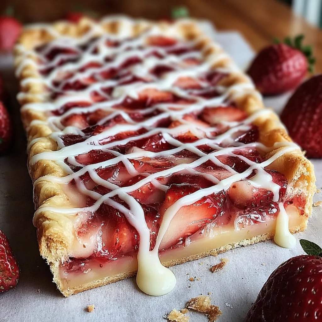 Mouthwatering 5-Minute Strawberry Pop Tart Slab Pie