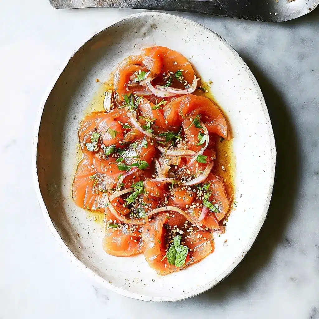 Salmon Crudo with Soy Sesame Dressing: A Refreshing Culinary Delight