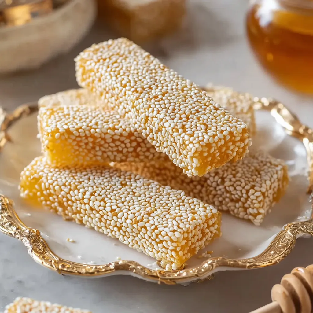 Greek Sesame Candy and Honey: A Quick and Delightful Treat