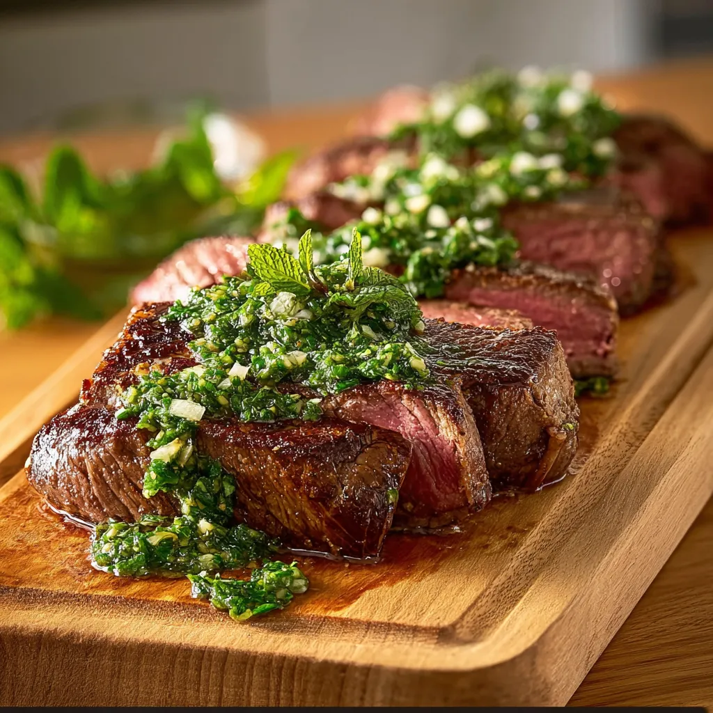 Roasted Steaks with Mint Gremolata - A Flavorful Family-Style Meal