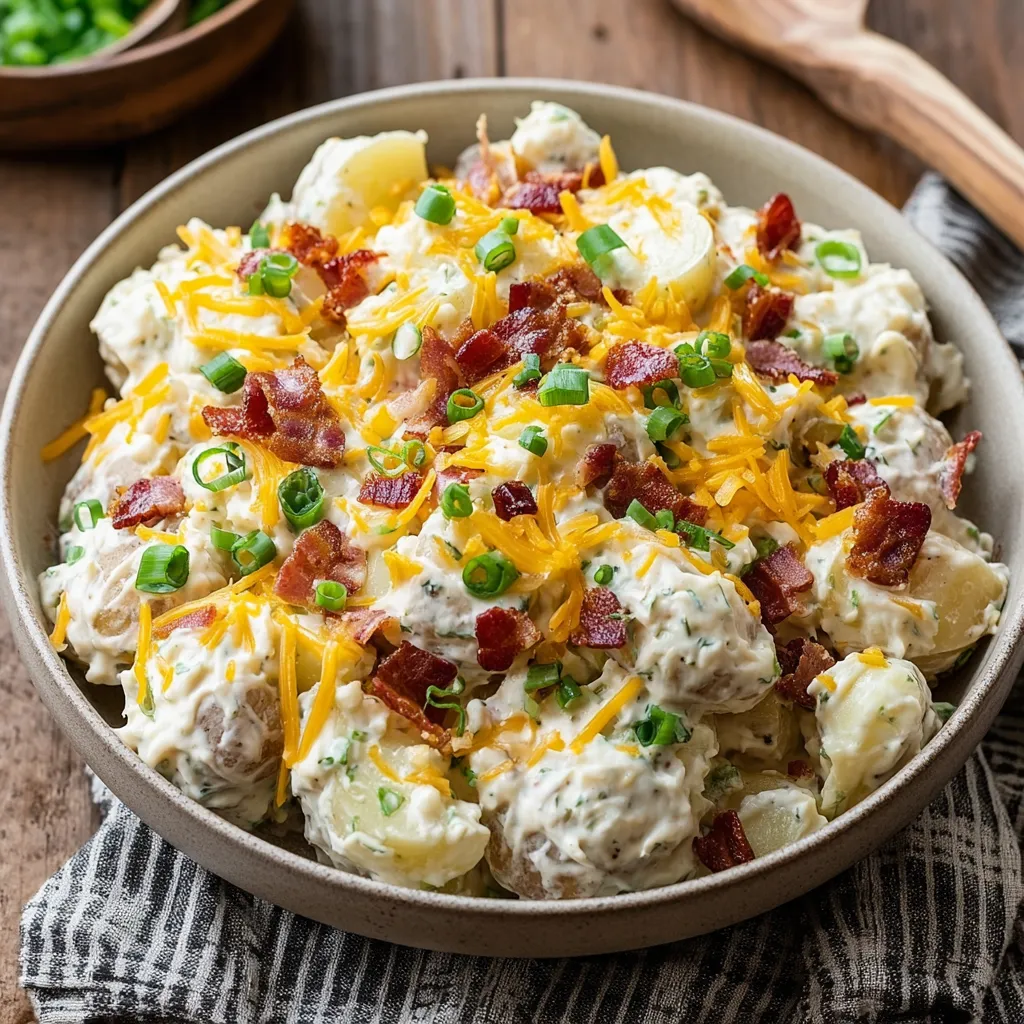 Loaded Baked Potato Salad (No Mustard)